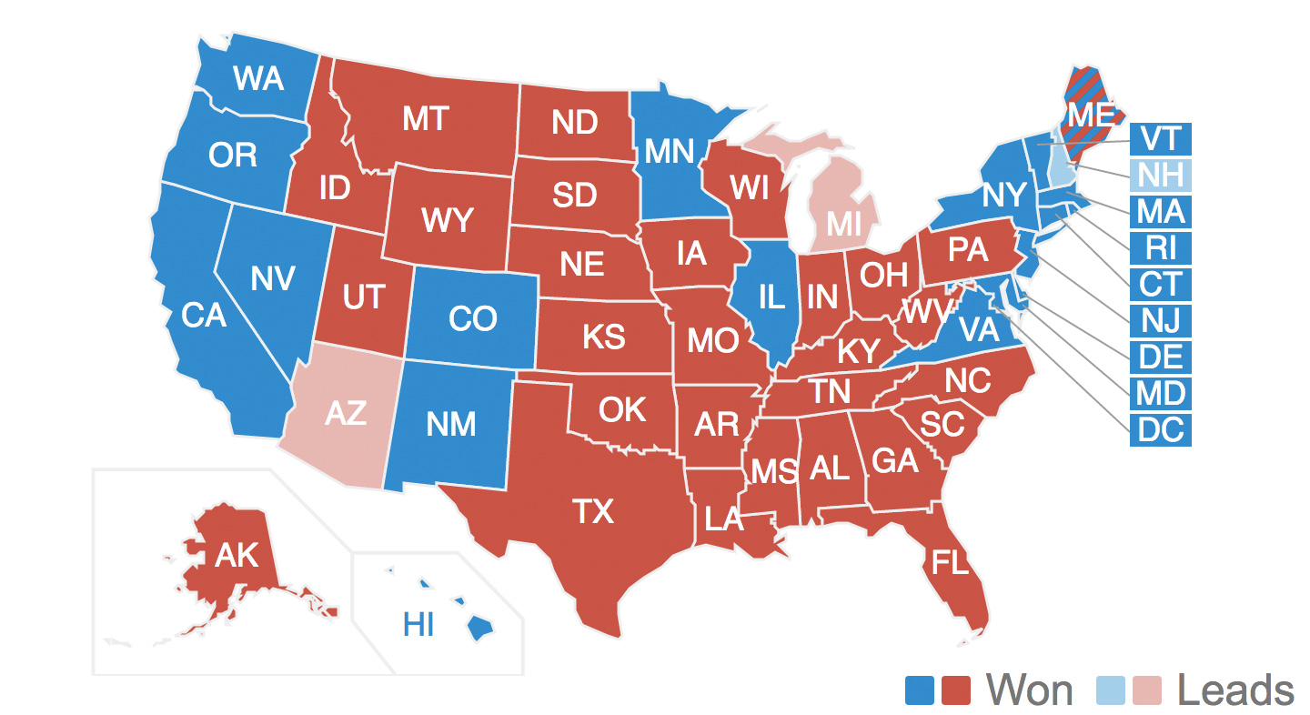 2016 Electoral College | 2016 United States Presidential Election ...