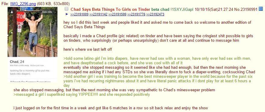 The Legend of Beta Chad | Chad Says Beta Things | Know Your Meme