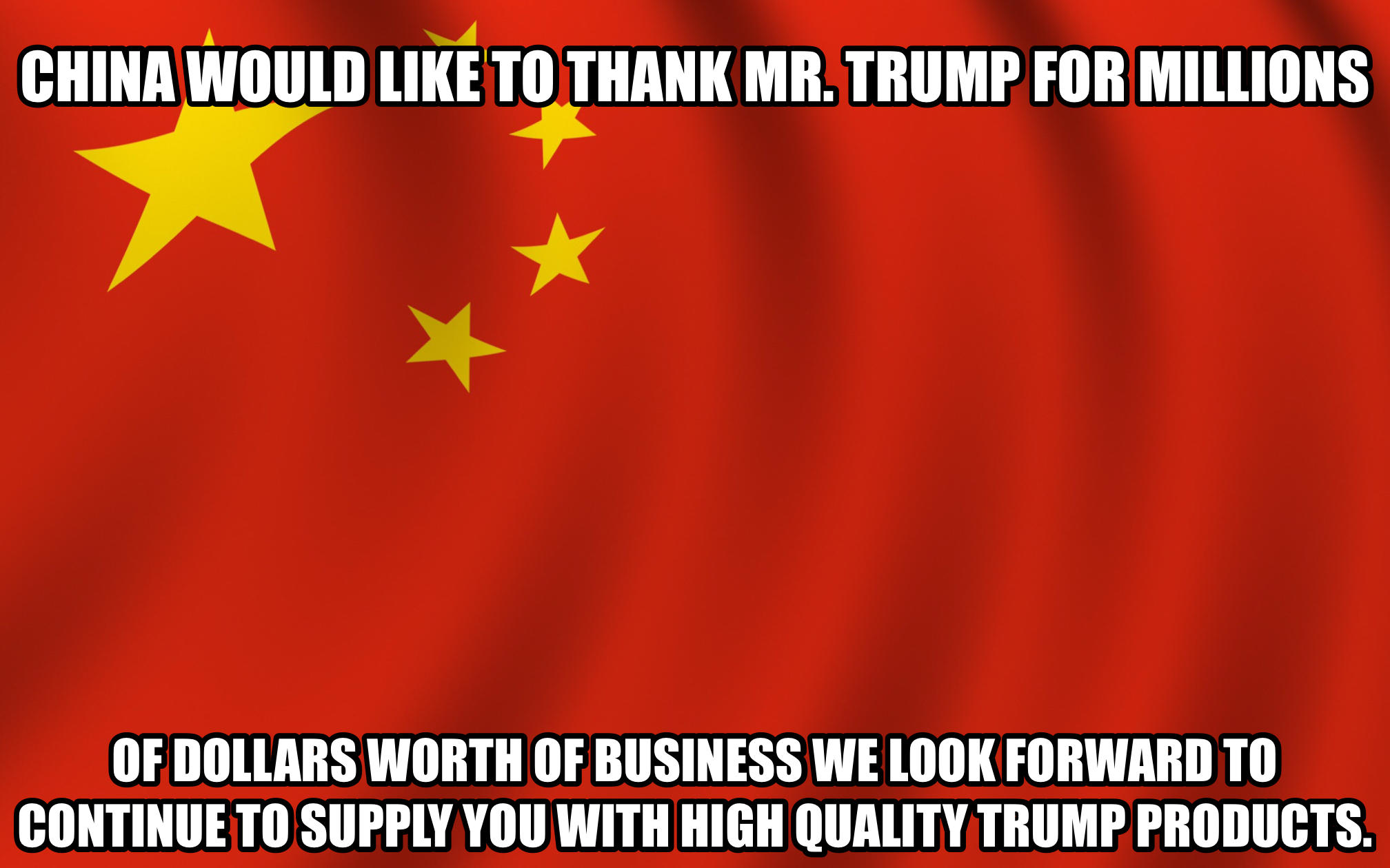 Thank you From China | Donald Trump | Know Your Meme
