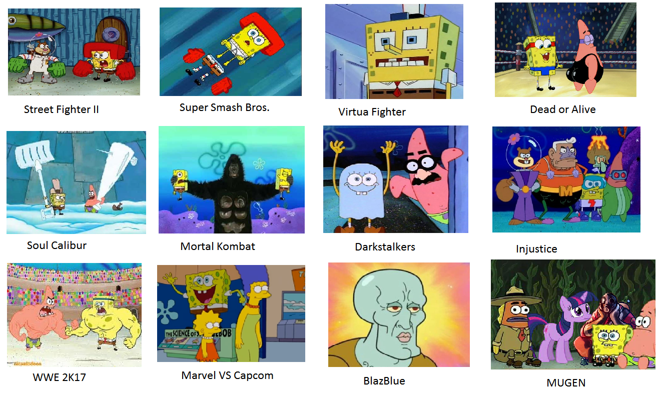 Spongebob Comparison: Fighting Games | SpongeBob Comparison Charts ...