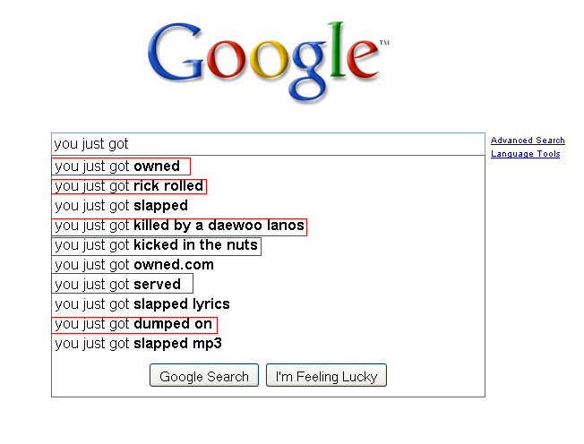 Google Suggestion Memes
