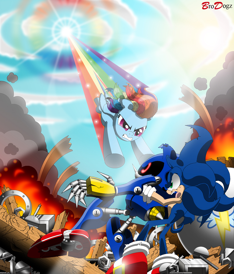 Sonic and Rainbow Dash vs. Metal Sonic | My Little Pony: Friendship is ...