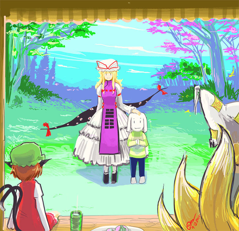 Asriel with the Yakumo Family : r/touhou