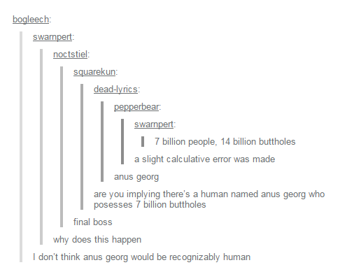 7 billion people, 14 billion buttholes | Spiders Georg | Know Your Meme