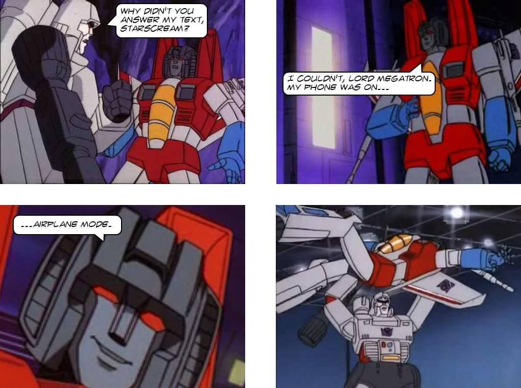 Enough of you, Starscream! | Transformers | Know Your Meme